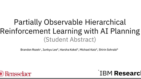 Partially Observable Hierarchical Reinforcement Learning with AI Planning (Student Abstract ...