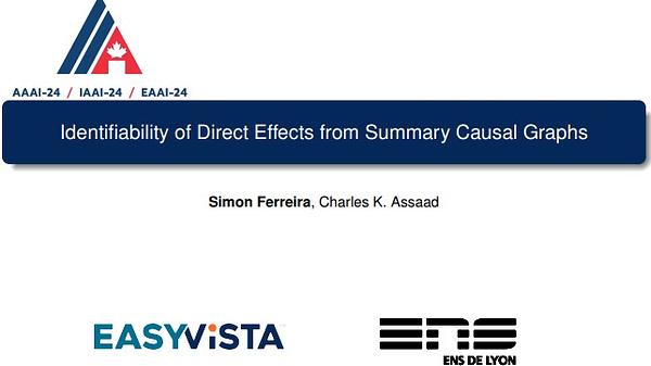 Underline | Identifiability of Direct Effects from Summary Causal Graphs Underline | Identifiability of Direct Effects from Summary Causal Graphs