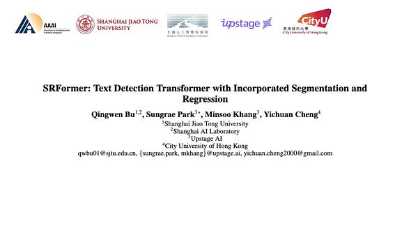 Underline | SRFormer: Text Detection Transformer with Incorporated Segmentation and Regression