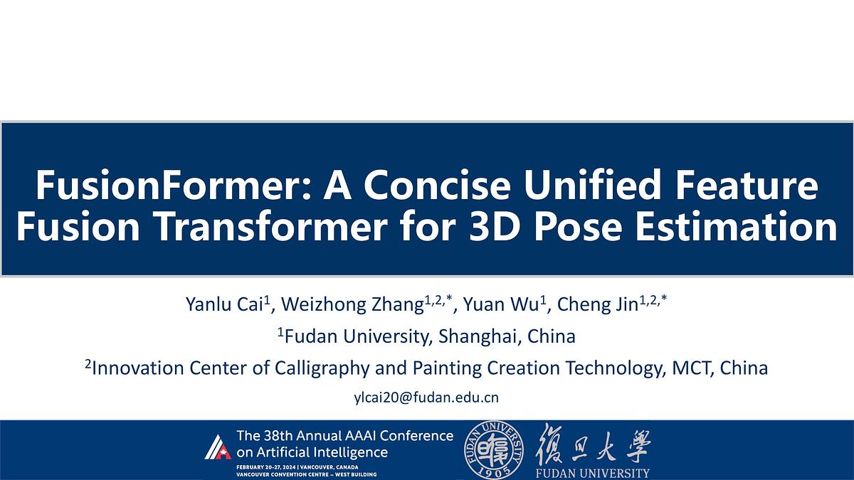 Underline | FusionFormer: A Concise Unified Feature Fusion Transformer for 3D Pose Estimation