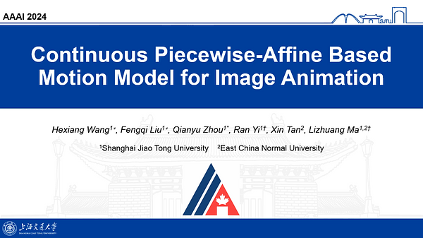 Underline Continuous Piecewise Affine Based Motion Model For Image