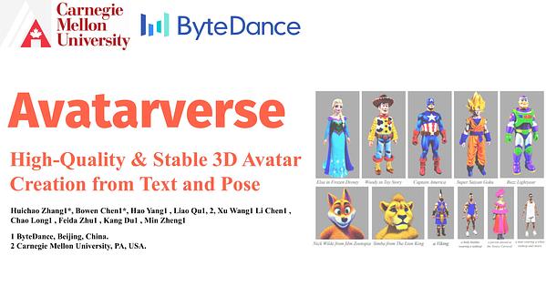 AvatarVerse: High-Quality & Stable 3D Avatar Creation from Text and ...