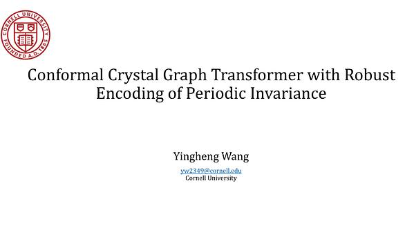 Conformal Crystal Graph Transformer with Robust Encoding of Periodic ...