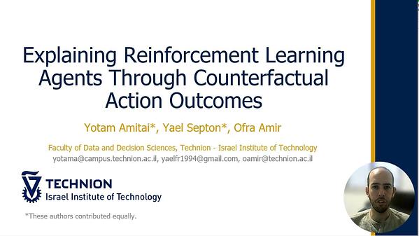Underline | Explaining Reinforcement Learning Agents through Counterfactual Action Outcomes | VIDEO