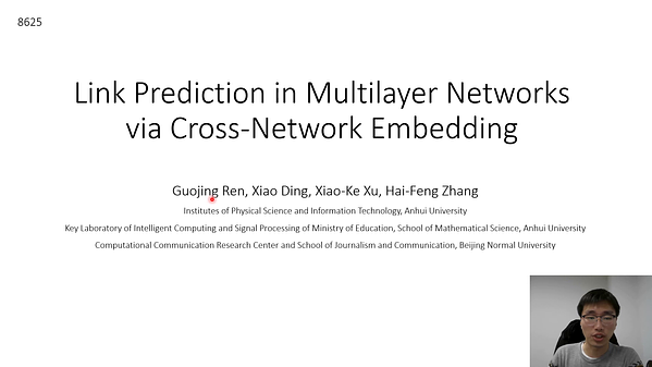 Underline Link Prediction In Multilayer Networks Via Cross Network Embedding Video