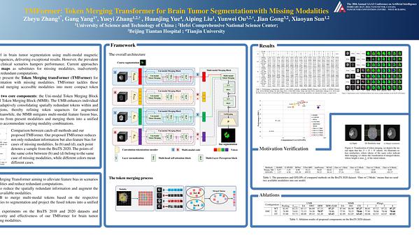 TMFormer: Token Merging Transformer for Brain Tumor Segmentation with Missing Modalities | Underline