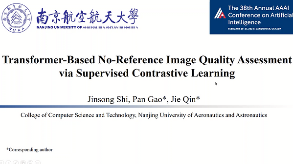 Transformer Based No Reference Image Quality Assessment Via Supervised Contrastive Learning