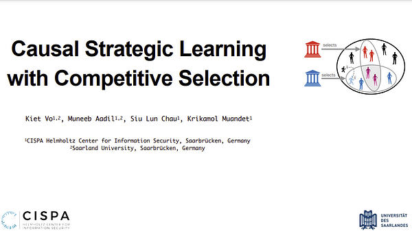 Underline | Causal Strategic Learning with Competitive Selection Underline | Causal Strategic Learning with Competitive Selection