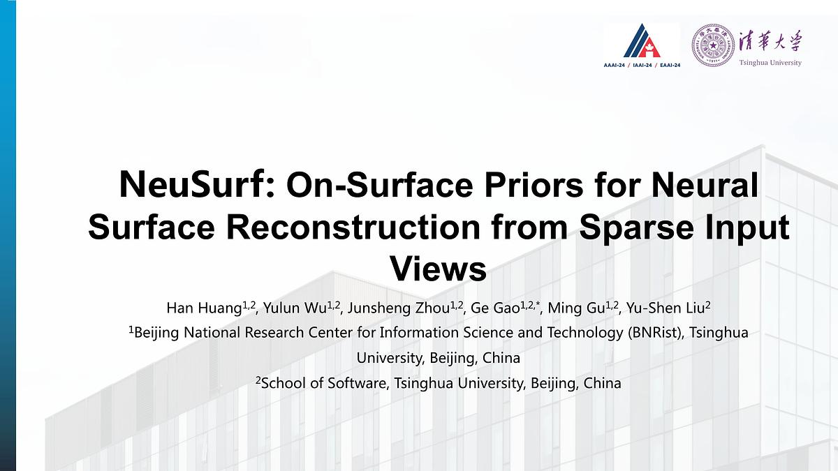 Underline | NeuSurf: On-Surface Priors for Neural Surface Reconstruction from Sparse Input Views