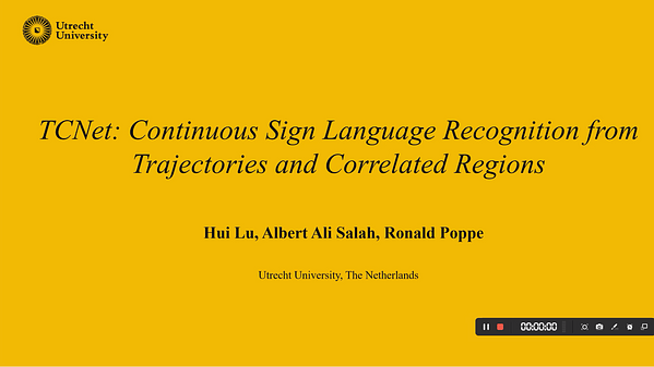 Underline Tcnet Continuous Sign Language Recognition From Trajectories And Correlated Regions