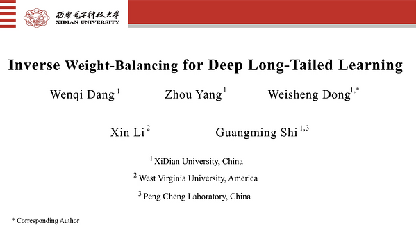Underline | Inverse Weight-Balancing for Deep Long-Tailed Learning Underline | Inverse Weight-Balancing for Deep Long-Tailed Learning