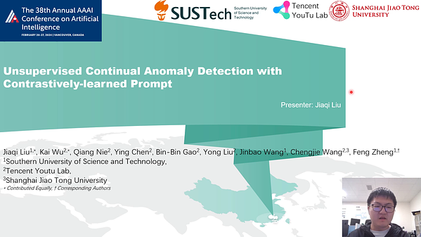 Unsupervised Continual Anomaly Detection with Contrastively-Learned Prompt | VIDEO | Underline