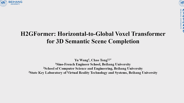 H2gformer Horizontal To Global Voxel Transformer For 3d Semantic Scene Completion Underline