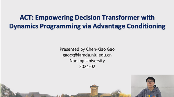 Underline | ACT: Empowering Decision Transformer with Dynamic Programming via Advantage ...