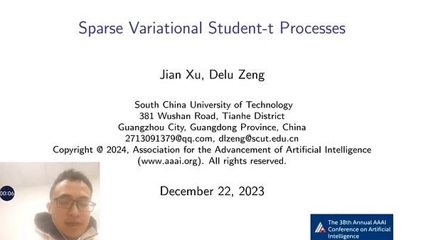 Underline | Sparse Variational Student-t Processes | VIDEO