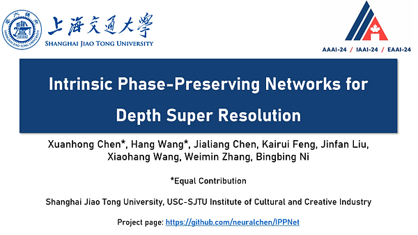 Underline | Intrinsic Phase-Preserving Networks for Depth Super Resolution Underline | Intrinsic Phase-Preserving Networks for Depth Super Resolution