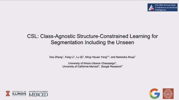 CSL: Class-Agnostic Structure-Constrained Learning for Segmentation including the Unseen | Underline