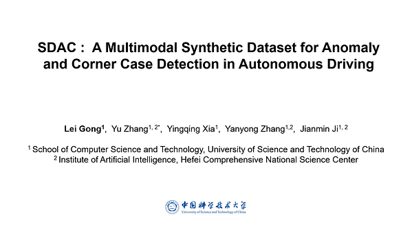 SDAC: A Multimodal Synthetic Dataset for Anomaly and Corner Case ...