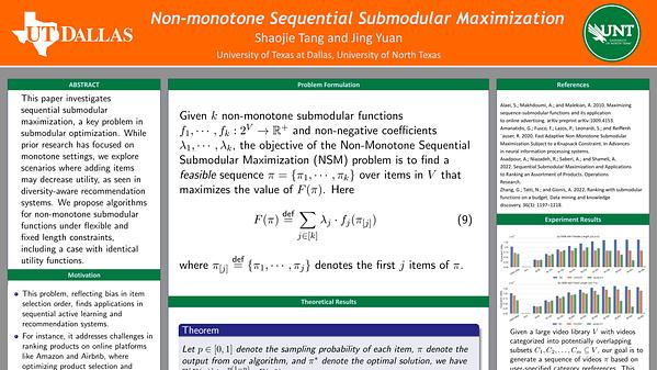 Underline | Non-monotone Sequential Submodular Maximization Underline | Non-monotone Sequential Submodular Maximization