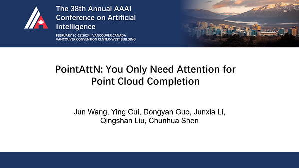 Underline | PointAttN: You Only Need Attention for Point Cloud Completion | VIDEO