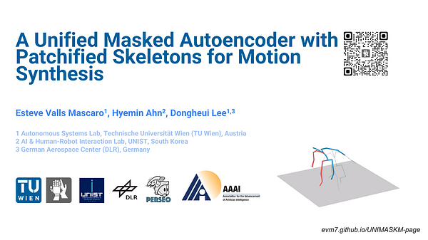 Underline A Unified Masked Autoencoder With Patchified Skeletons For Motion Synthesis