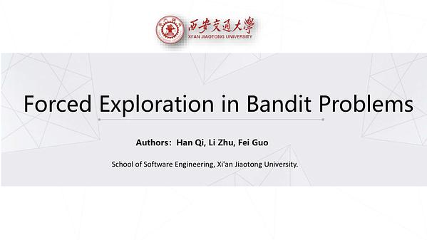 Underline | Forced Exploration in Bandit Problems