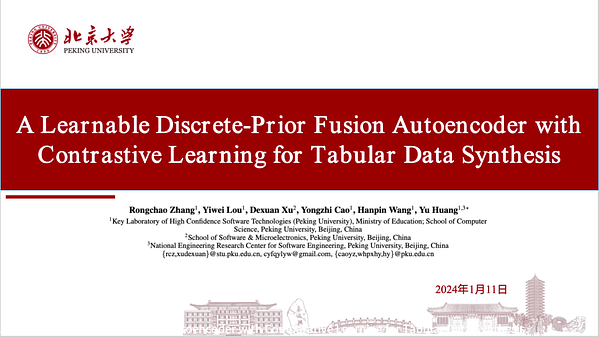 Underline A Learnable Discrete Prior Fusion Autoencoder With Contrastive Learning For Tabular