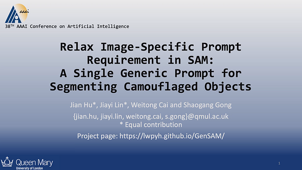Underline | Relax Image-Specific Prompt Requirement in SAM: A Single ...
