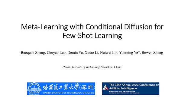 MetaDiff: Meta-Learning with Conditional Diffusion for Few-Shot Learning | Underline