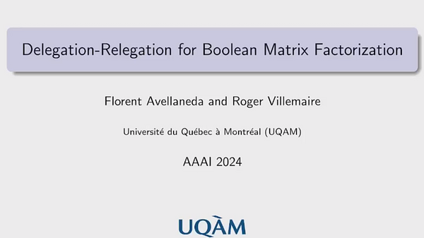 Underline Delegation Relegation For Boolean Matrix Factorization