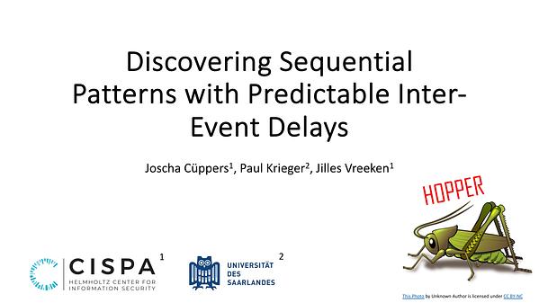 Discovering Sequential Patterns With Predictable Inter Event Delays
