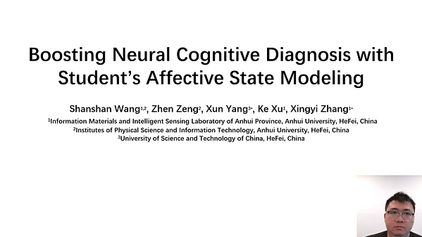 Boosting Neural Cognitive Diagnosis with Student’s Affective State Modeling | Underline