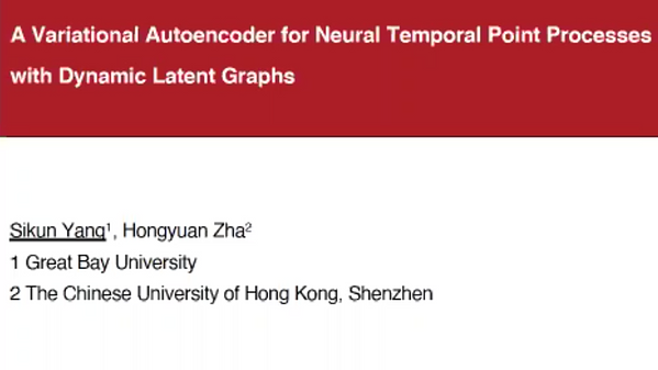 Underline A Variational Autoencoder For Neural Temporal Point Processes With Dynamic Latent Graphs