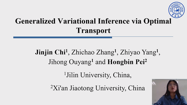 Underline | Generalized Variational Inference via Optimal Transport | VIDEO Underline | Generalized Variational Inference via Optimal Transport | VIDEO