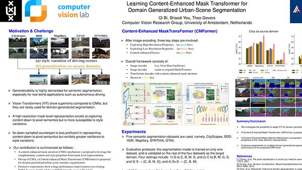 Learning Content Enhanced Mask Transformer For Domain Generalized Urban Scene Segmentation