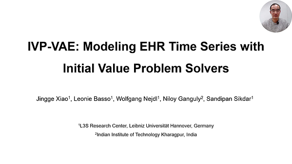 Underline | IVP-VAE: Modeling EHR Time Series with Initial Value Problem Solvers