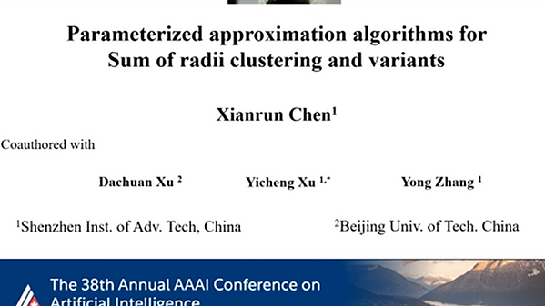 Underline Parameterized Approximation Algorithms For Sum Of Radii Clustering And Variants Video