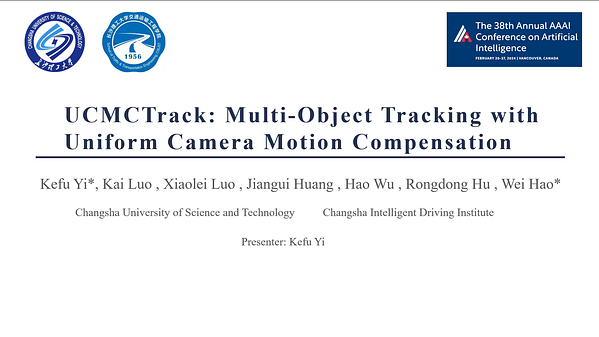 UCMCTrack: Multi-Object Tracking with Uniform Camera Motion Compensation | VIDEO | Underline