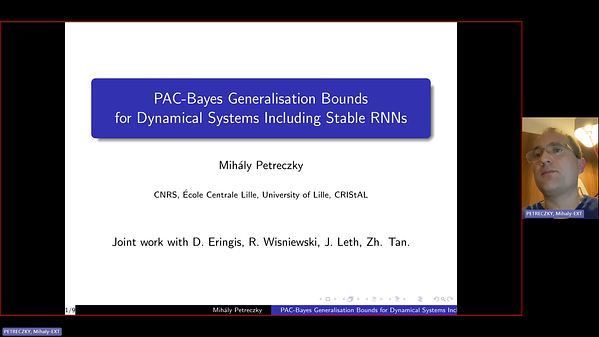 Underline | PAC-Bayes Generalisation Bounds for Dynamical Systems including Stable RNNs