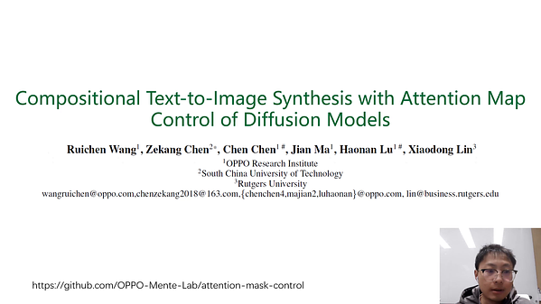 Compositional Text-to-Image Synthesis with Attention Map Control of Diffusion Models | Underline