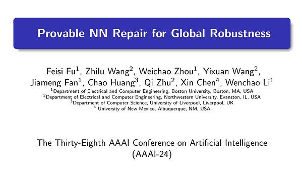 Underline Reglo Provable Neural Network Repair For Global Robustness