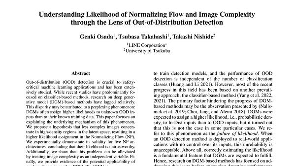 Understanding Likelihood of Normalizing Flow and Image Complexity through the Lens of Out-of ...
