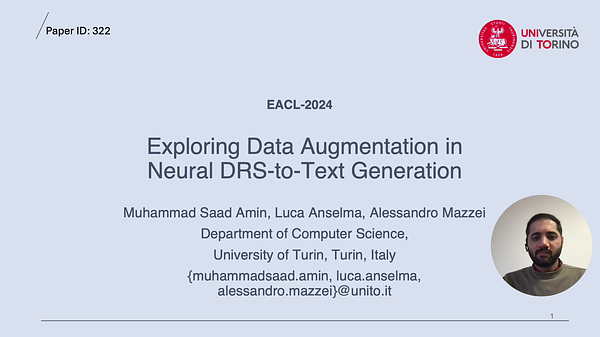 Underline | Exploring Data Augmentation in Neural DRS-to-Text Generation