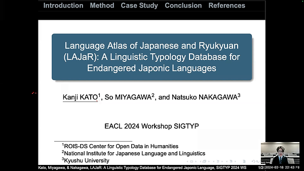 Language Atlas of Japanese and Ryukyuan (LAJaR): A Linguistic Typology ...