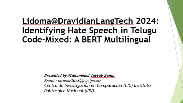 Underline | Lidoma@DravidianLangTech 2024: Identifying Hate Speech in Telugu Code-Mixed Texts: A ...