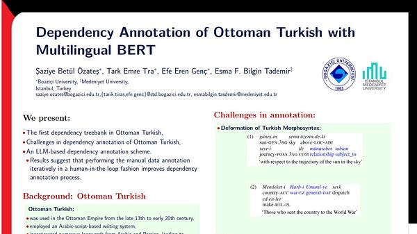 Underline | Dependency Annotation of Ottoman Turkish with Multilingual BERT