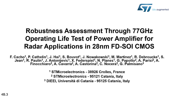 Robustness assessment through 77GHz Operating Life Test of power ...