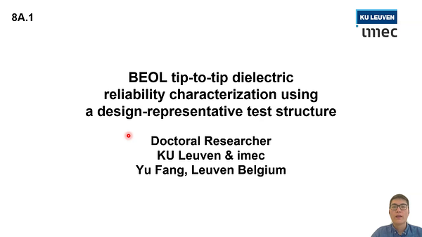 BEOL tip-to-tip dielectric reliability characterization using a design ...