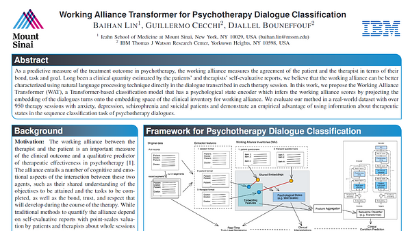 Underline | Working Alliance Transformer for Psychotherapy Dialogue Classification