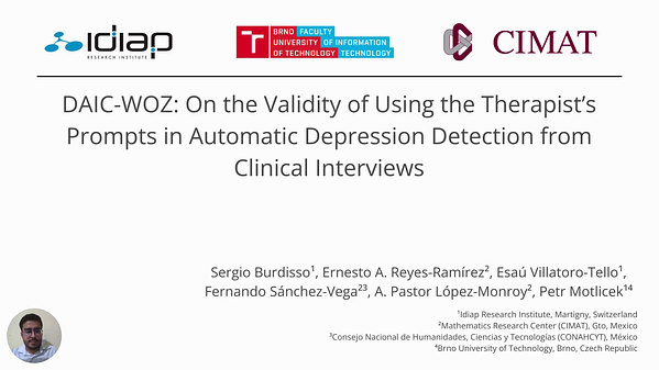 DAIC-WOZ: On the Validity of Using the Therapist's prompts in Automatic Depression Detection ...